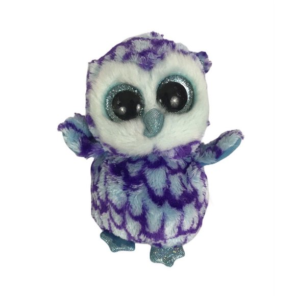 Ty | Toys | Ty Beanie Boos 6 Oscar Owl Bean Bag Plush Blue Purple ...